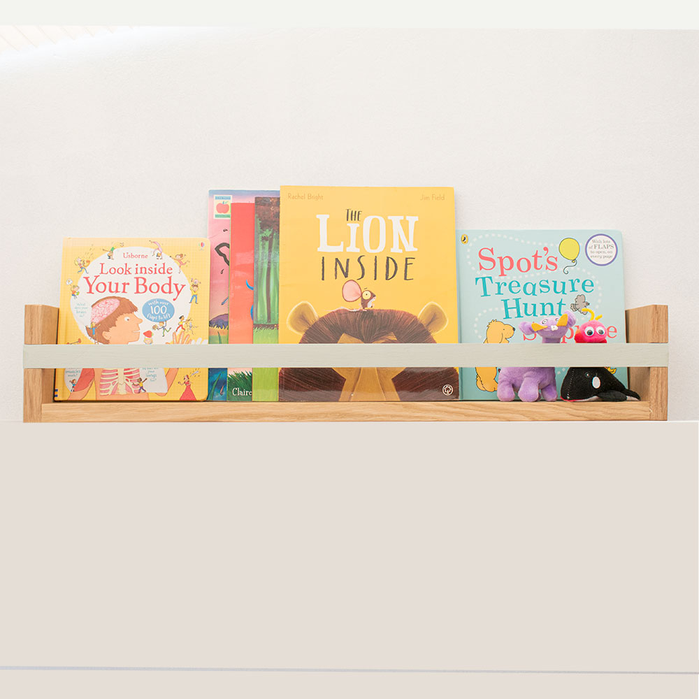 Kids book shelf - floating oak shelf for nursery | AUSTIN HART